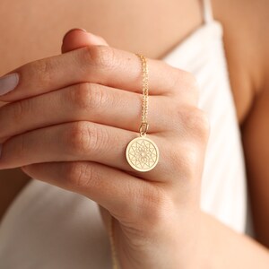 Gold Solid 14K Real Gold Dream Catcher Necklace , Personalized Gold ...