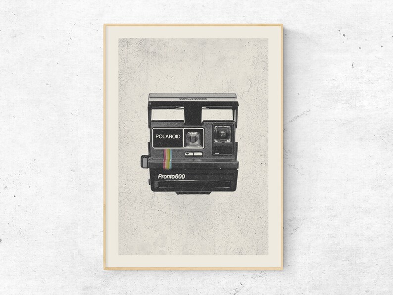 Minimal Polaroid camera print Conceptual art for a vintage | Etsy