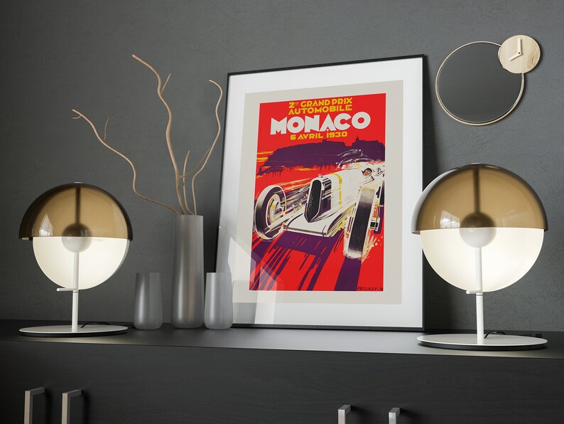 1930 Monaco Grand Prix Vintage Formula 1 poster by Robert | Etsy 1930 Monaco Grand Prix Vintage Formula 1 poster by Robert | Etsy