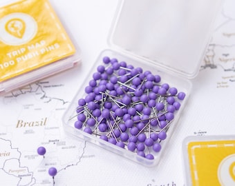 Map Push Pins: Spring Green Matte Finish - Etsy