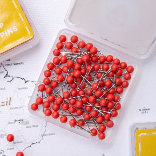 Map Push Pins: Variety Pack Matte Finish - Etsy