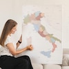 Map of Italy With Pins to Mark Places Visited, Detailed Push Pin Travel ...