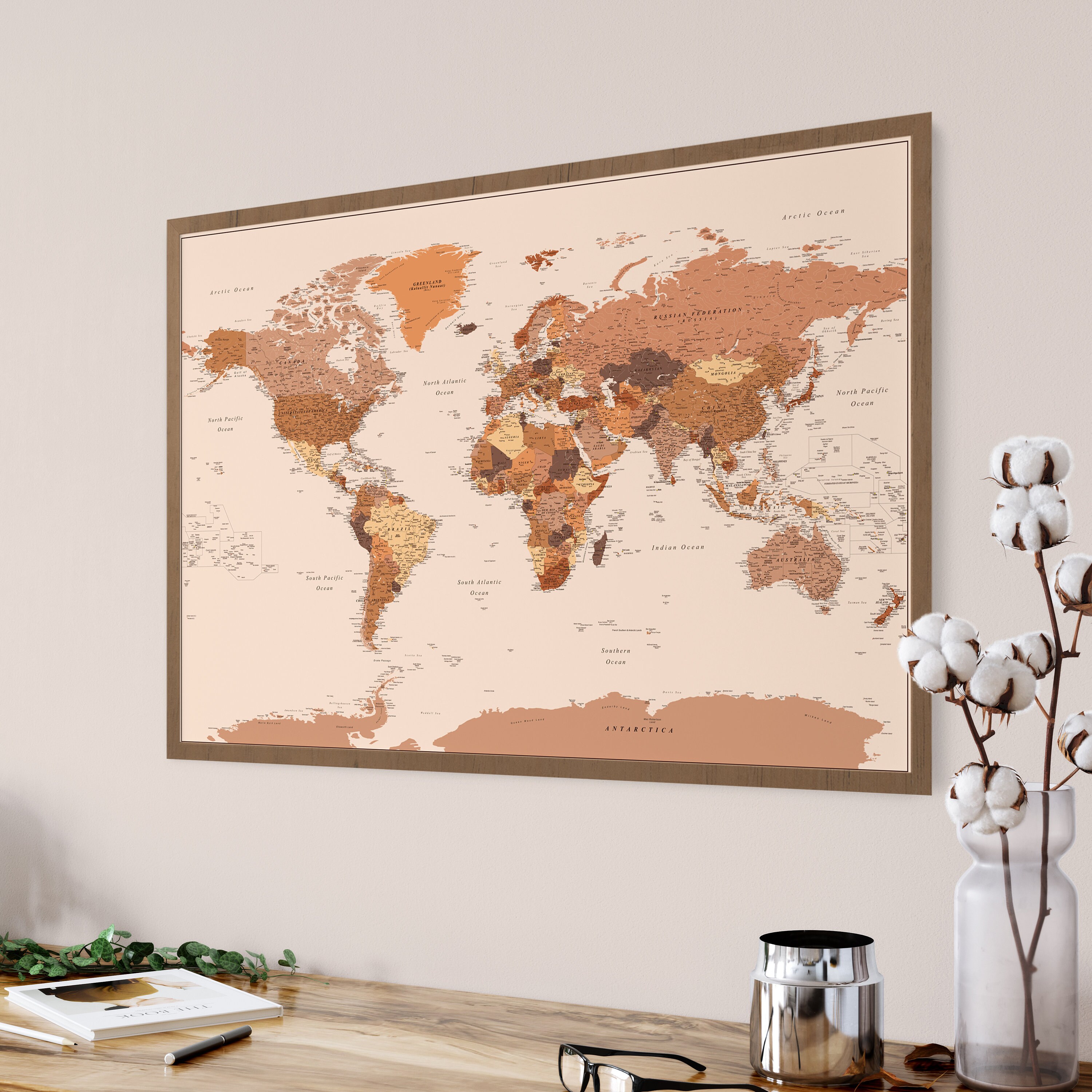 Map to Mark Your Travels Big Accurate World Map Poster | Etsy