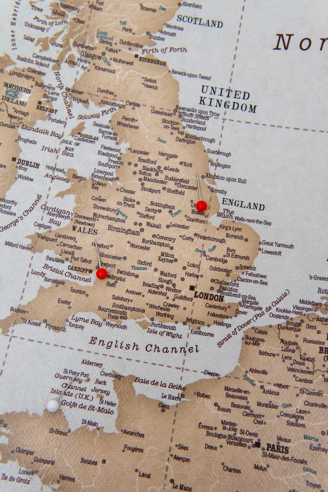 European Vintage Poster - Large Europe Map Canvas Wall Art - Detailed ...