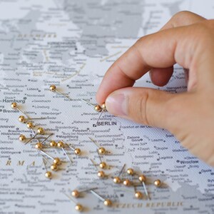 Grey Push Pin Europe Map Large Europe Wall Art Canvas - Etsy