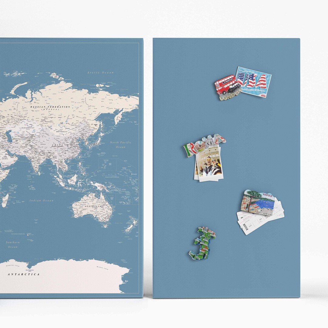 Decorative Magnet Board or Pin Board, Travel Magnet Collection Display ...