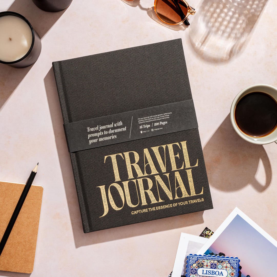 Travel Journal With Prompts, Memory Notebook Gift for Couple, Travelers ...