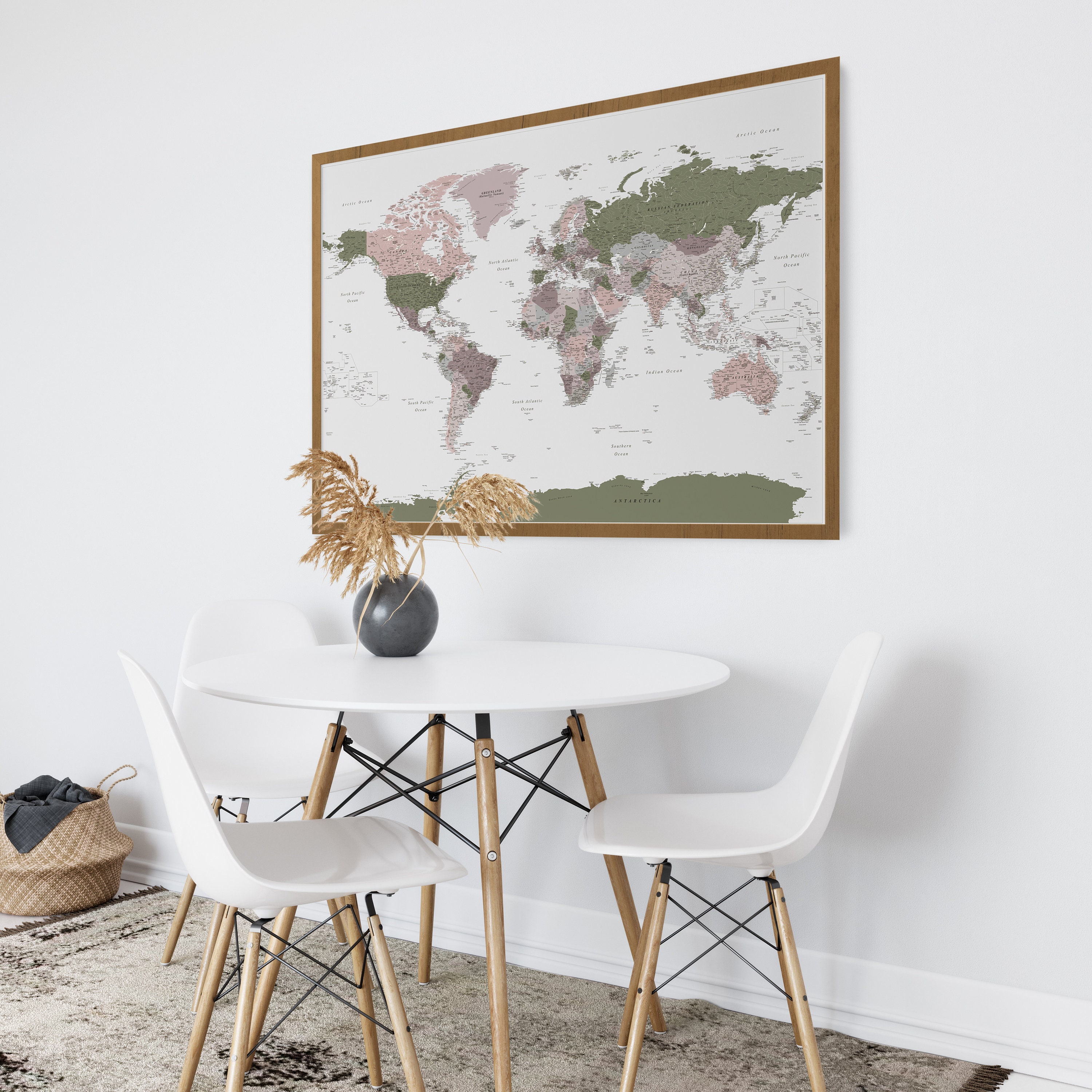 Giant World Map Poster Detailed Accurate Globe Print | Etsy