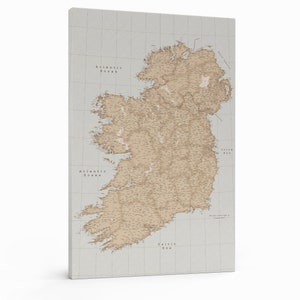 Detailed Map of Ireland With Pins to Mark Places Visited, Large Travel ...