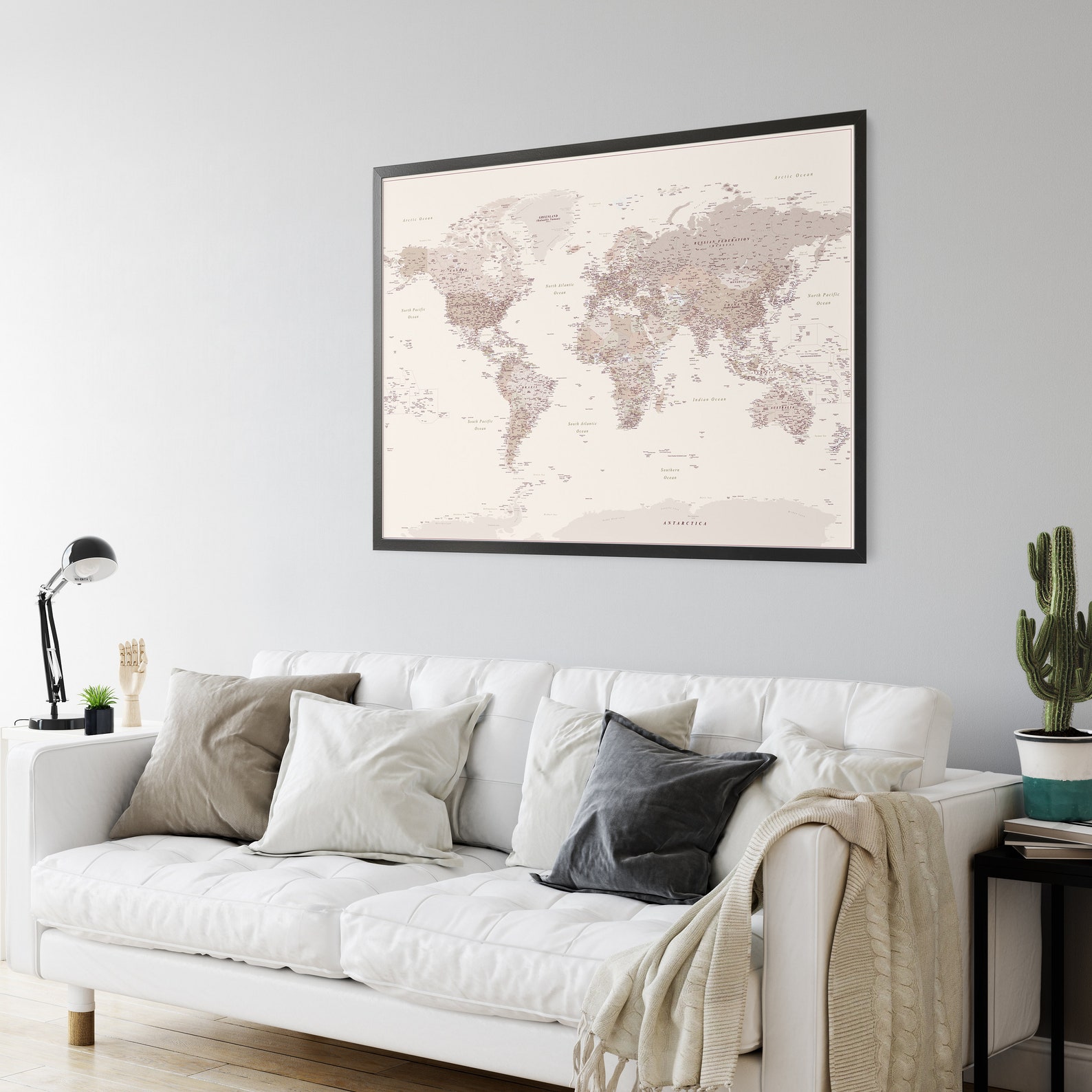 Detailed Accurate World Map Poster - Personalized Travel Map - Map and ...