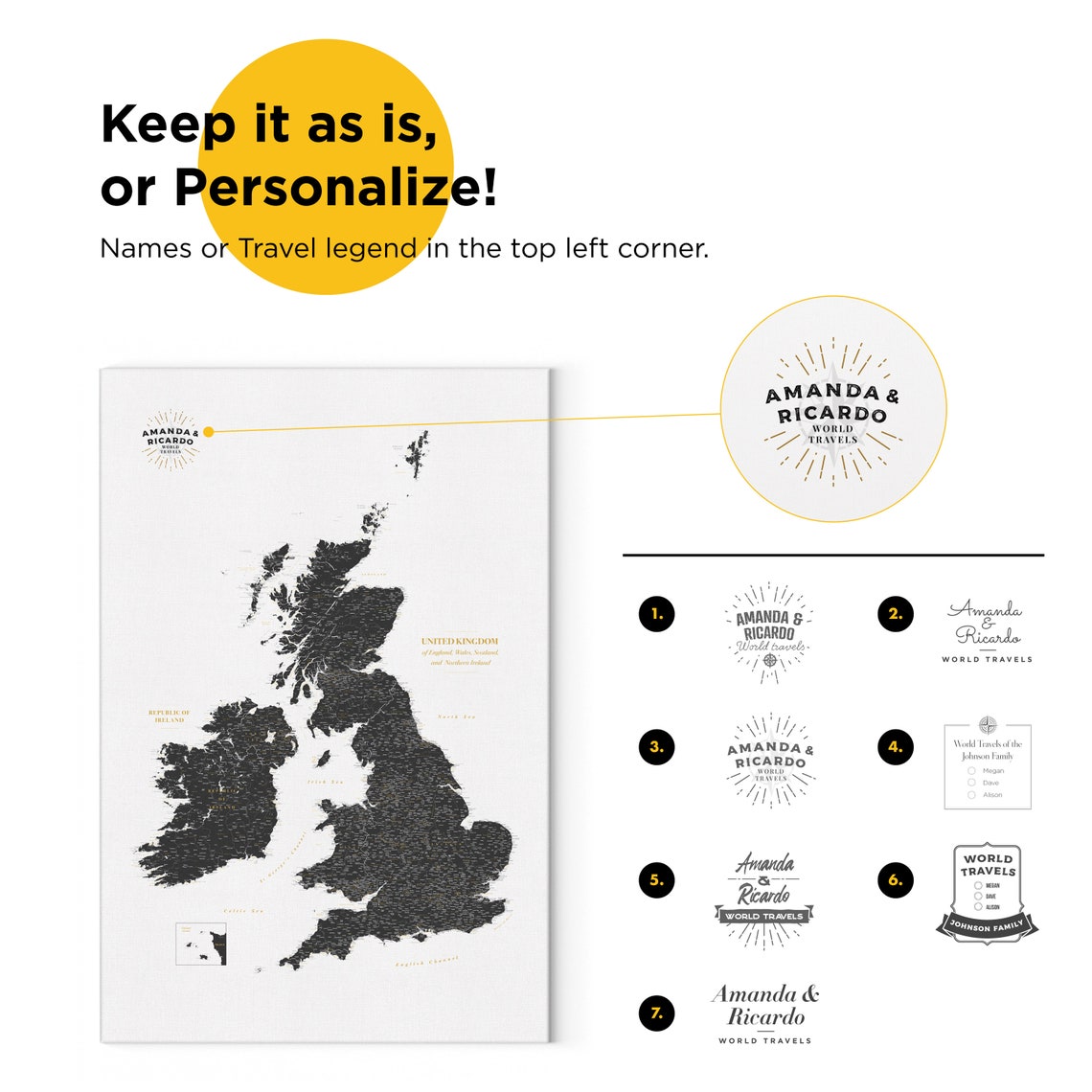 UK Ireland Political Wall Map High Detailed UK Map Poster | Etsy