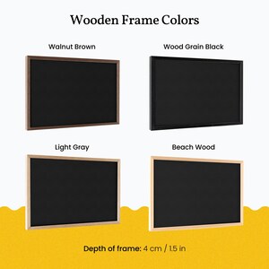 Aesthetic Magnetic Board for Souvenir Travel Magnets, Large Framed ...