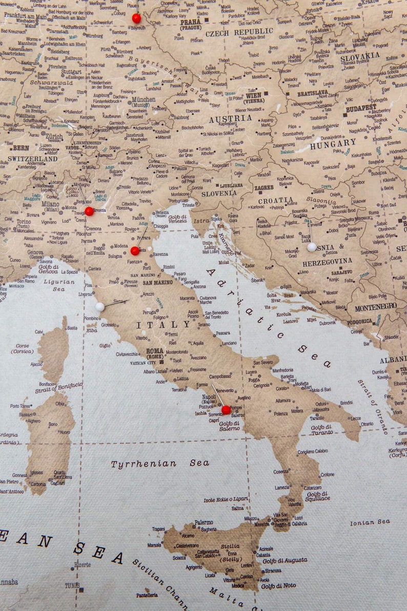 European Vintage Poster Large Europe Map Canvas Wall Art - Etsy