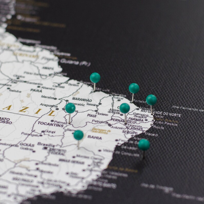 Map Push Pins Dark Green Round Head Tacks With Stainless - Etsy