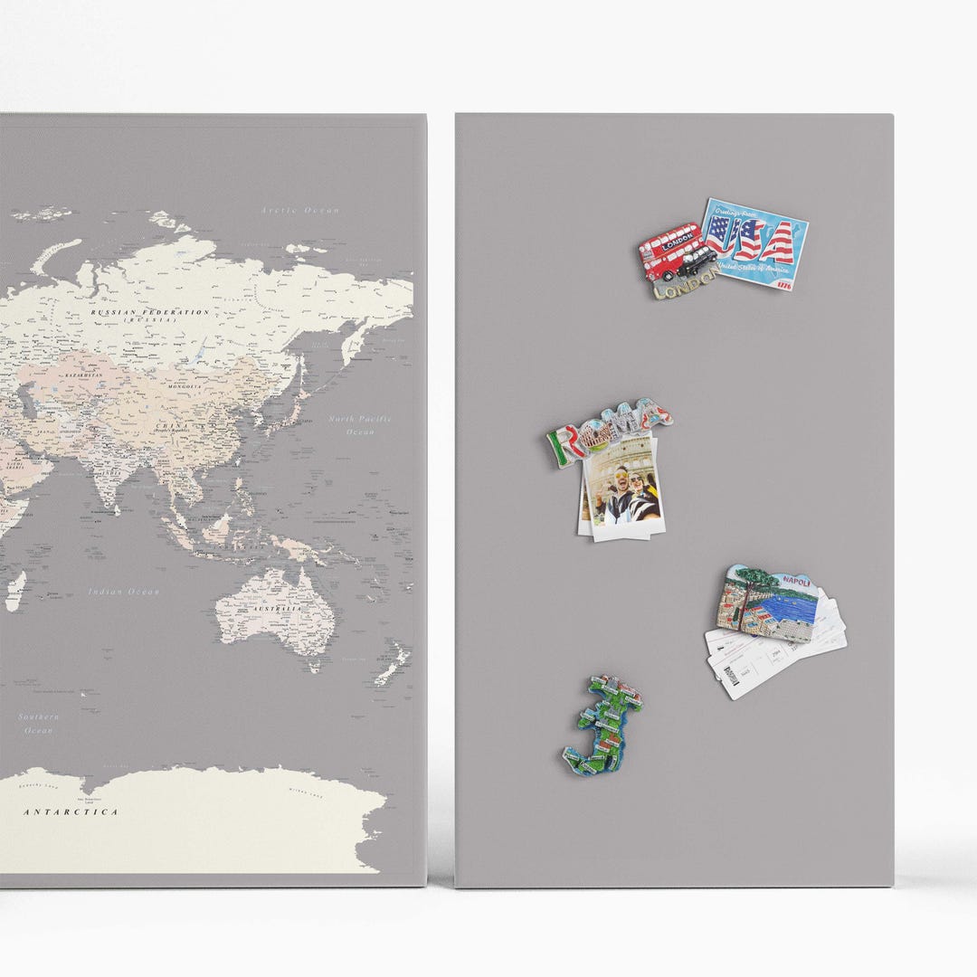 Magnet Board for Travel Magnets or Pin Board, Souvenir Magnet Display ...