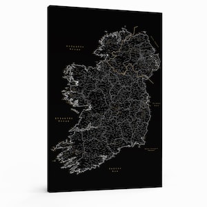 Ireland Map With Cities, Push Pin Travel Map to Mark Places You've ...