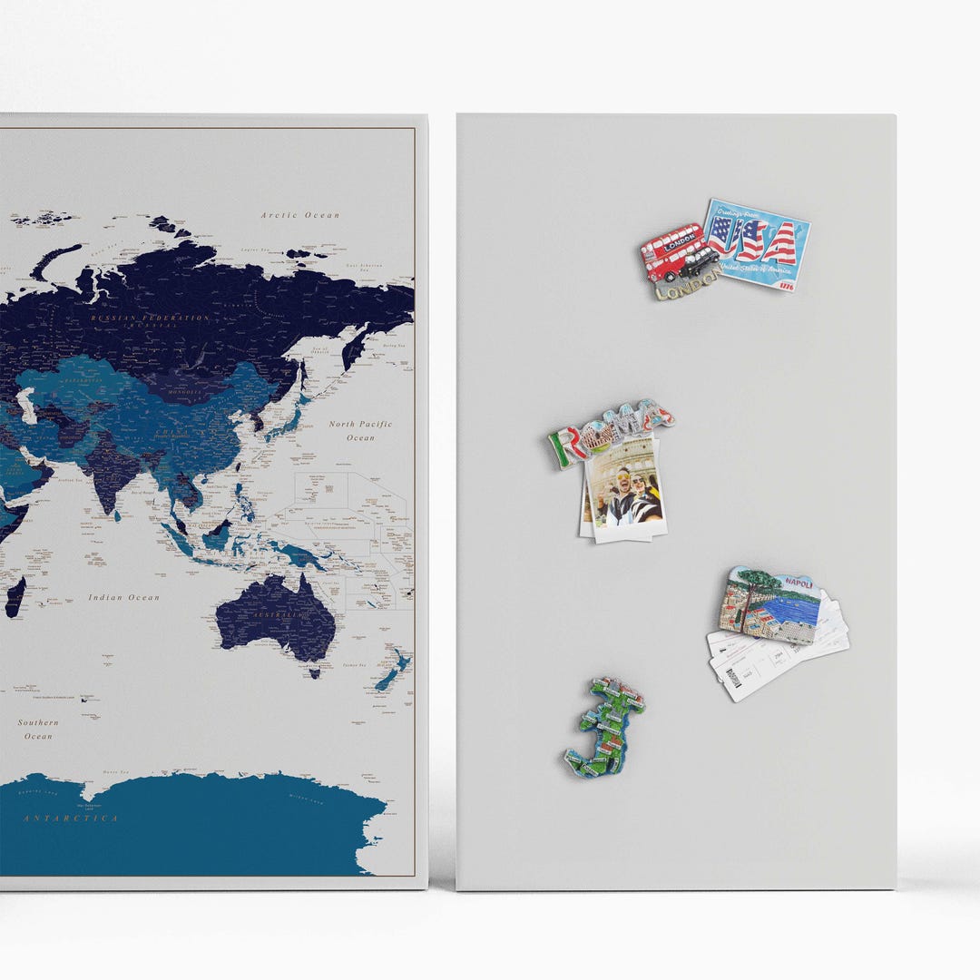 Magnet Collection Board or Pin Board for Travel Souvenirs, Magnetic ...