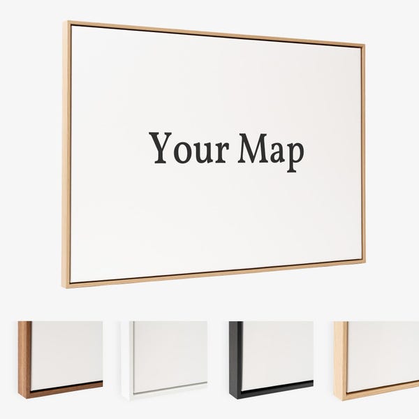 Frameable Map World - Etsy