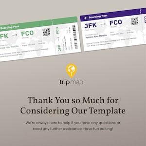 Plane Ticket Template for Gift, Print at Home DIY Boarding Pass ...