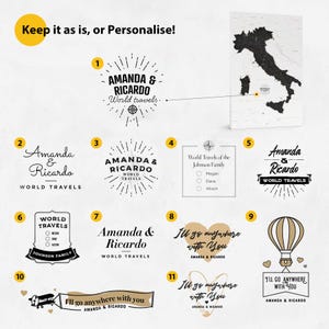 Push Pin Italy Map Canvas, Travel Tracker Pin Board to Mark Places ...