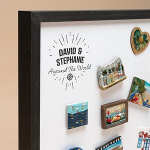 Magnetic Board for Wall to Display Travel Magnets, Personalized ...