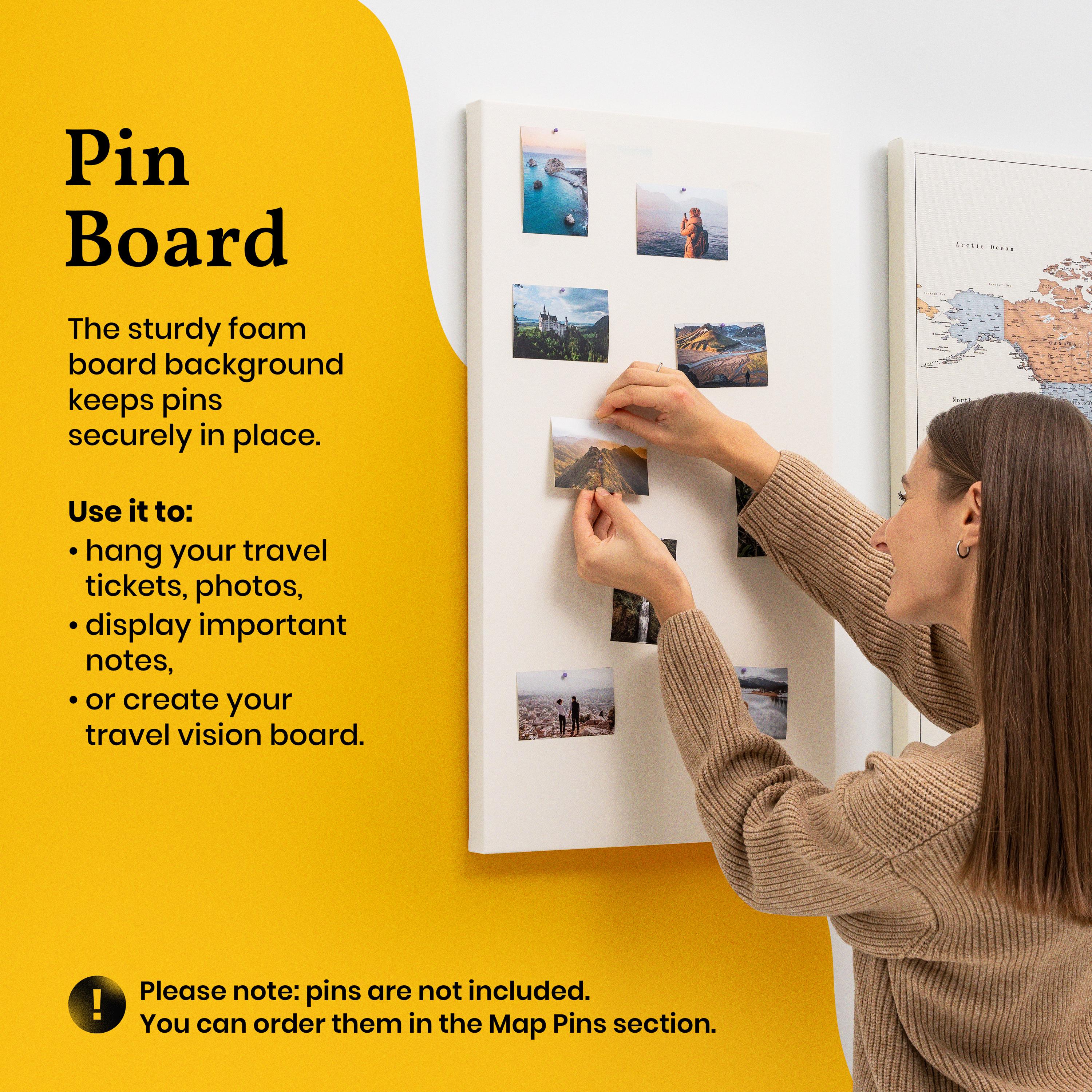 Souvenir Magnet Display Board or Pin Board for Travel Enamel Pins ...