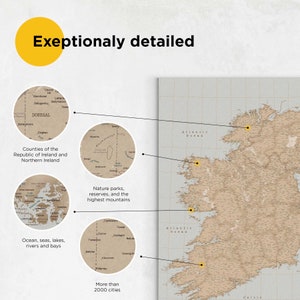 Detailed Map of Ireland & Northern Ireland Showing Counties, Large ...