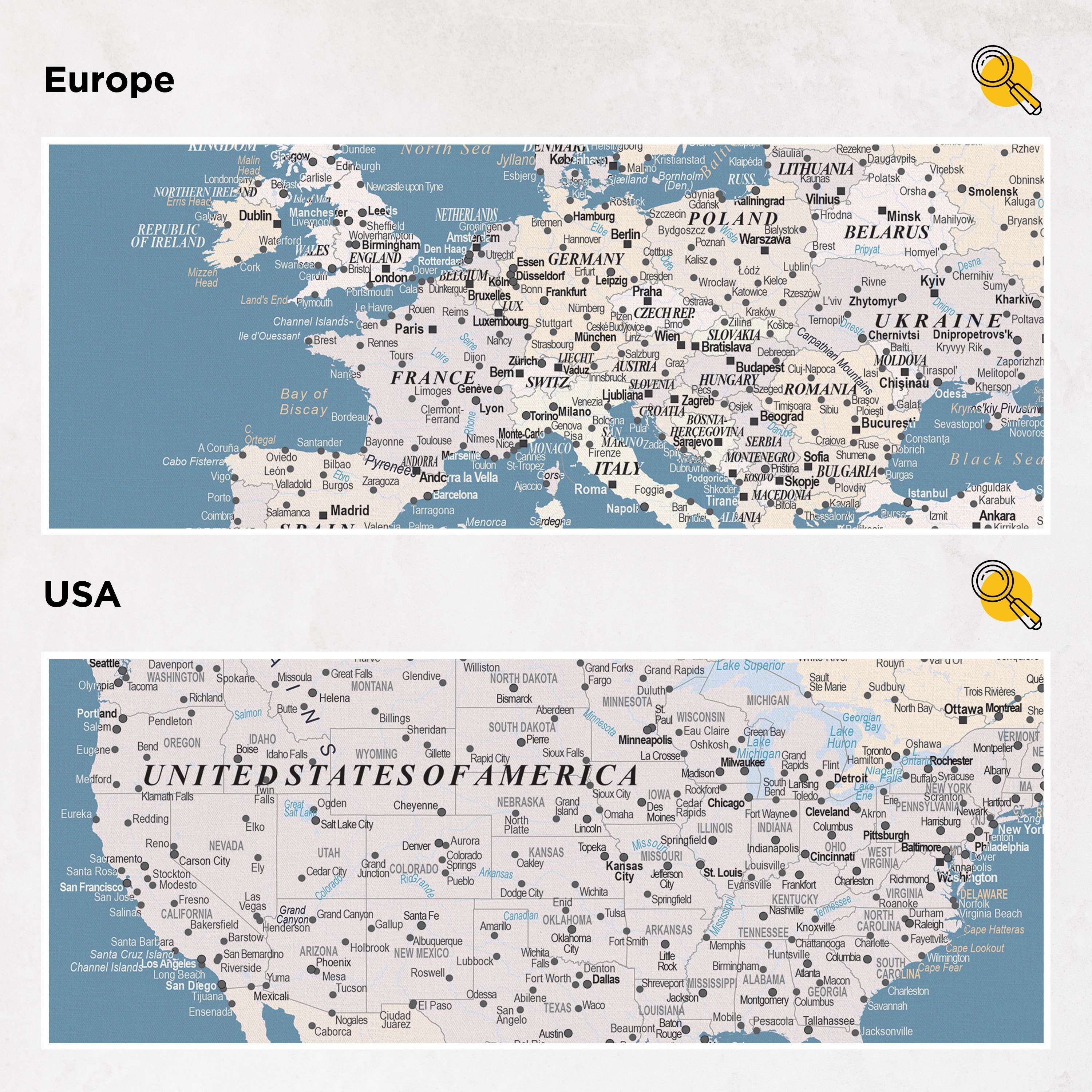 Political Accurate World Map Print - Detailed World Map Poster With ...