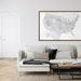 Large Grey USA Map Poster - Detailed United States Wall Art - Travel ...