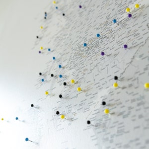 Personalized UK & Ireland Canvas Wall Map Grey Push Pin United Kingdom ...