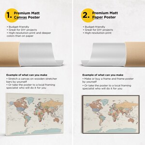 DIY World Map Push Pin High Detailed - Nursery Travel Wall Art ...