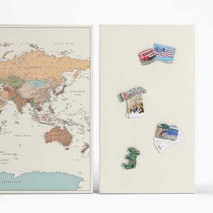 Magnet Board or Pin Board for Wall, Magnet Collection Board for Travel ...