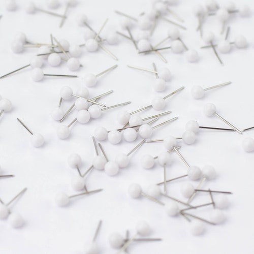 Map Push Pins: Clean White Matte Finish | Etsy