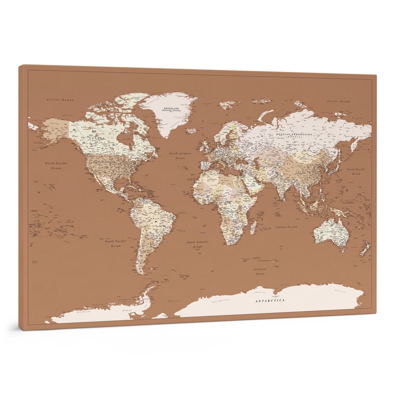 Push Pin World Map - Etsy