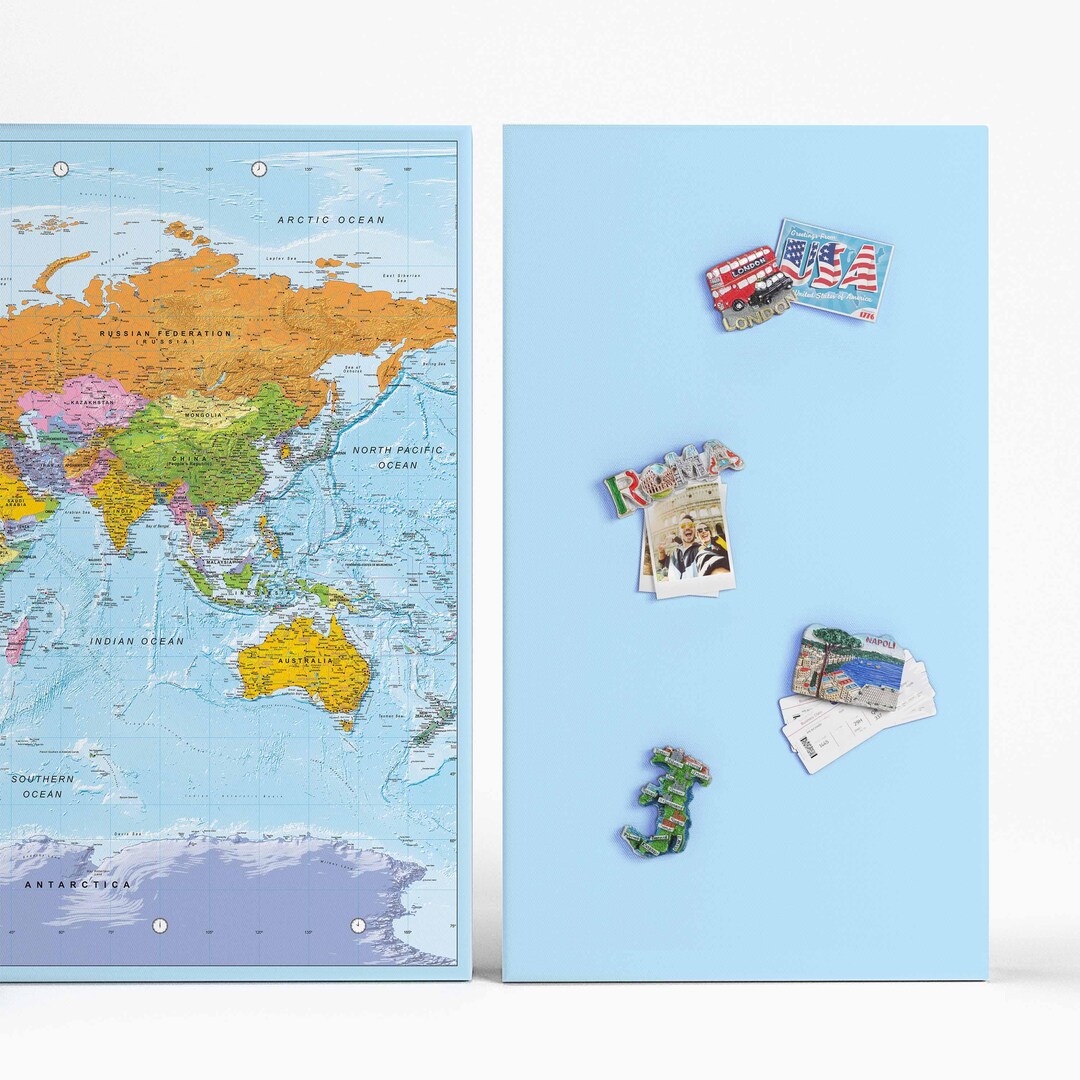 Travel Magnet Display Board or Photo Display Pin Board, Magnetic Wall ...