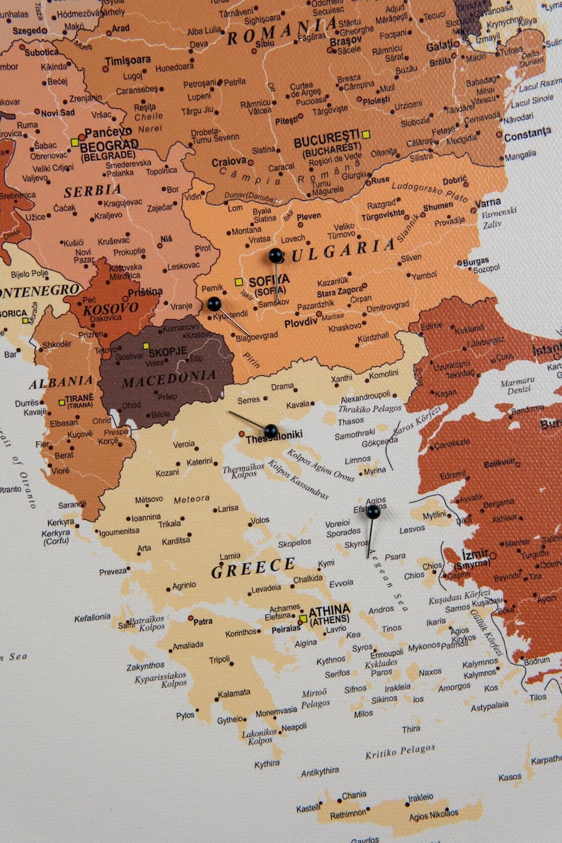 Detailed Europe Trip Map Political Map Poster of Europe | Etsy