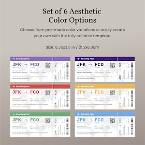 Plane Ticket Template for Gift, Print at Home DIY Boarding Pass ...