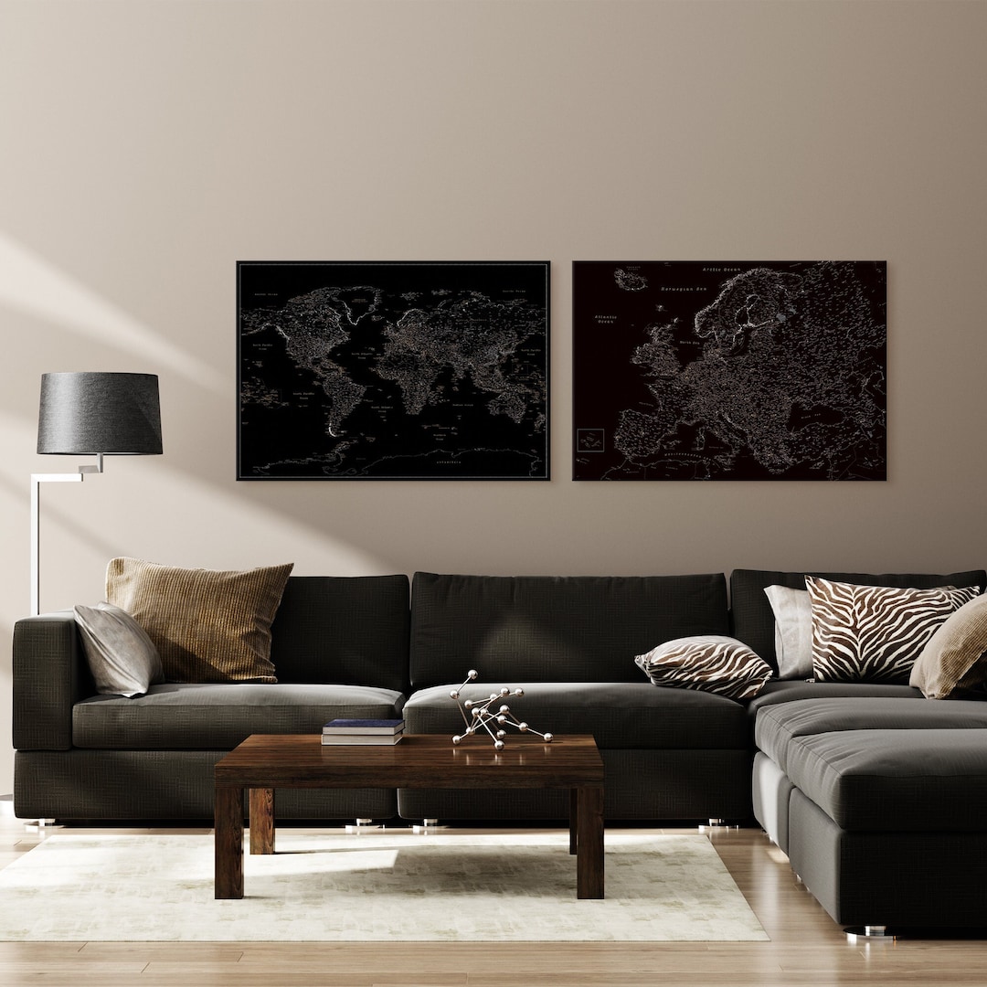 Pinnable World Journey Map Modern - Multicolored World Crop Usa ...