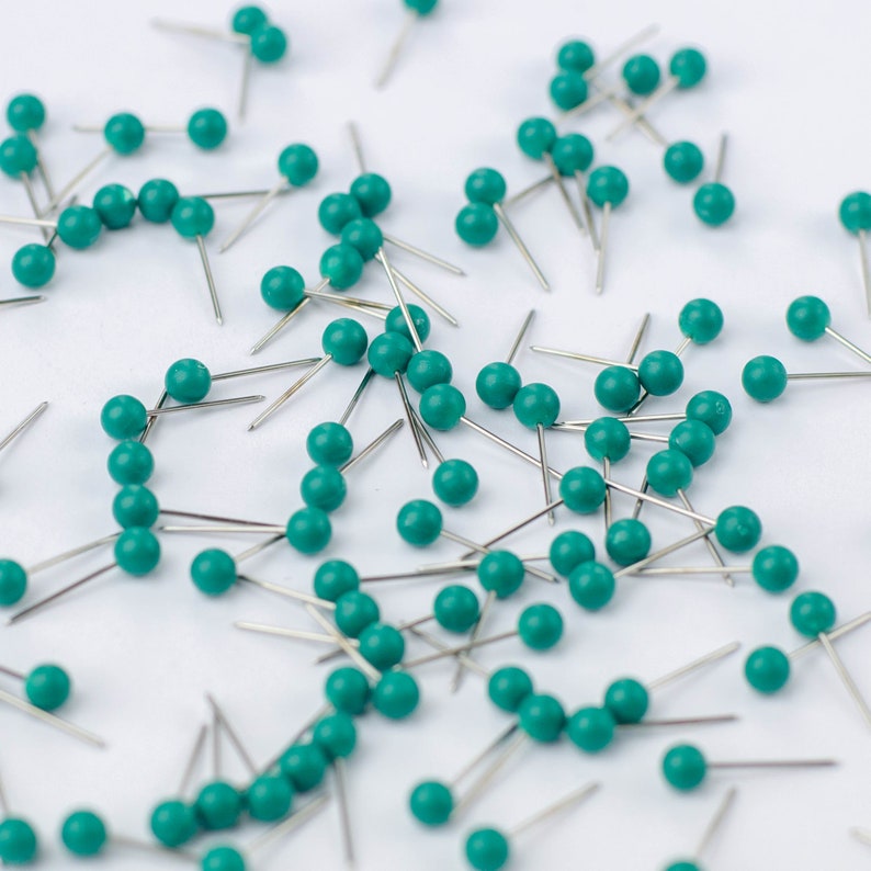 Map Push Pins Dark Green Color Pins Matte Finish 100 Pc | Etsy