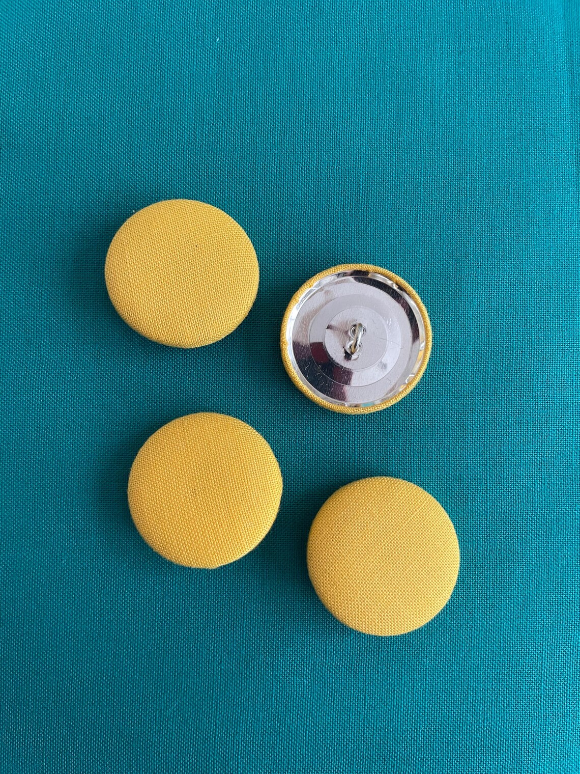 Cotton Fabric Buttons-golden Yellow - Etsy