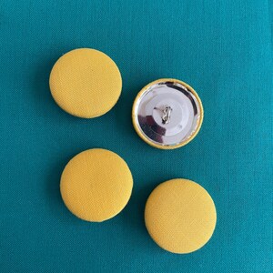 Cotton Fabric Buttons-golden Yellow - Etsy
