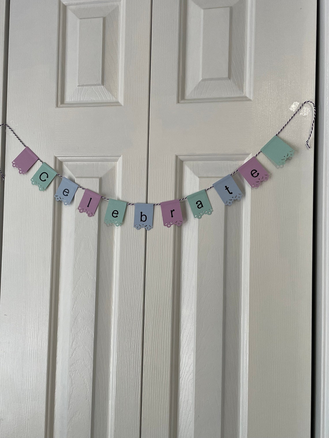 Celebrate Pastel Flag Banner - Etsy
