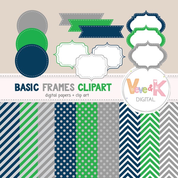 Basic Frames Clipart - Etsy