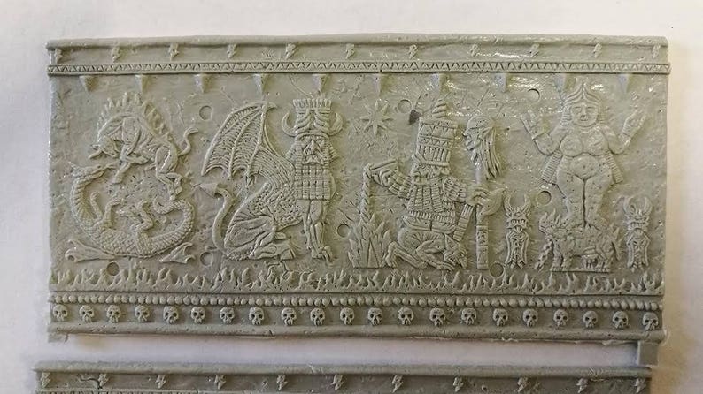 2 Ashen Dwarf Wall Relief Plates of Ancient Times 28mm - Etsy