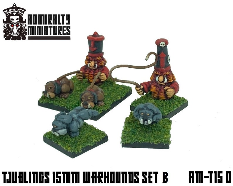 Huge Tjubling Dog Pack 15mm Fantasy Wargaming Admiralty Miniatures ...