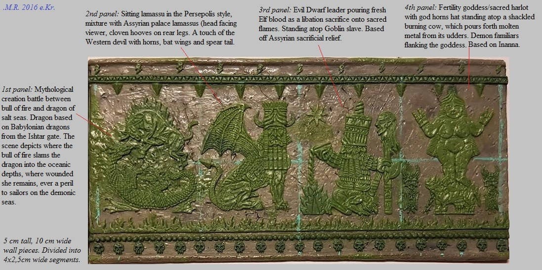 2 Ashen Dwarf Wall Relief Plates of Ancient Times 28mm - Etsy