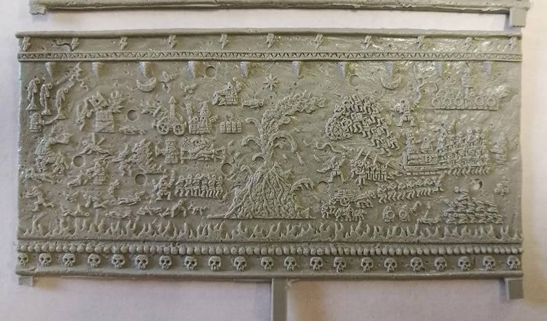 2 Ashen Dwarf Wall Relief Plates of Ancient Times 28mm | Etsy