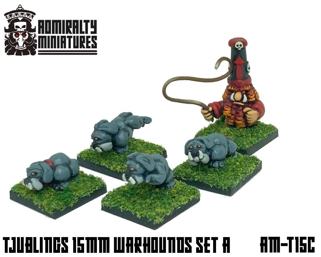 Small Tjubling Dog Pack 15mm Fantasy Wargaming Admiralty Miniatures ...