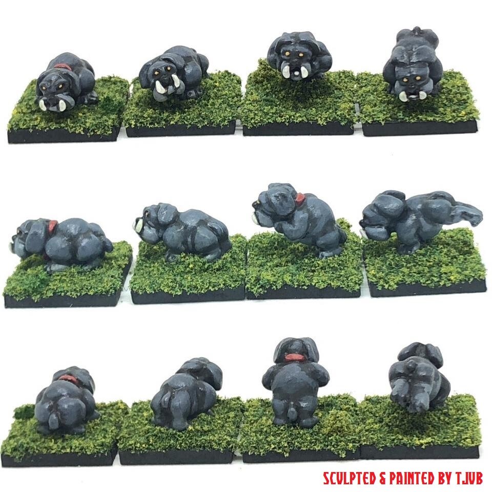 Huge Tjubling Dog Pack 15mm Fantasy Wargaming Admiralty Miniatures ...