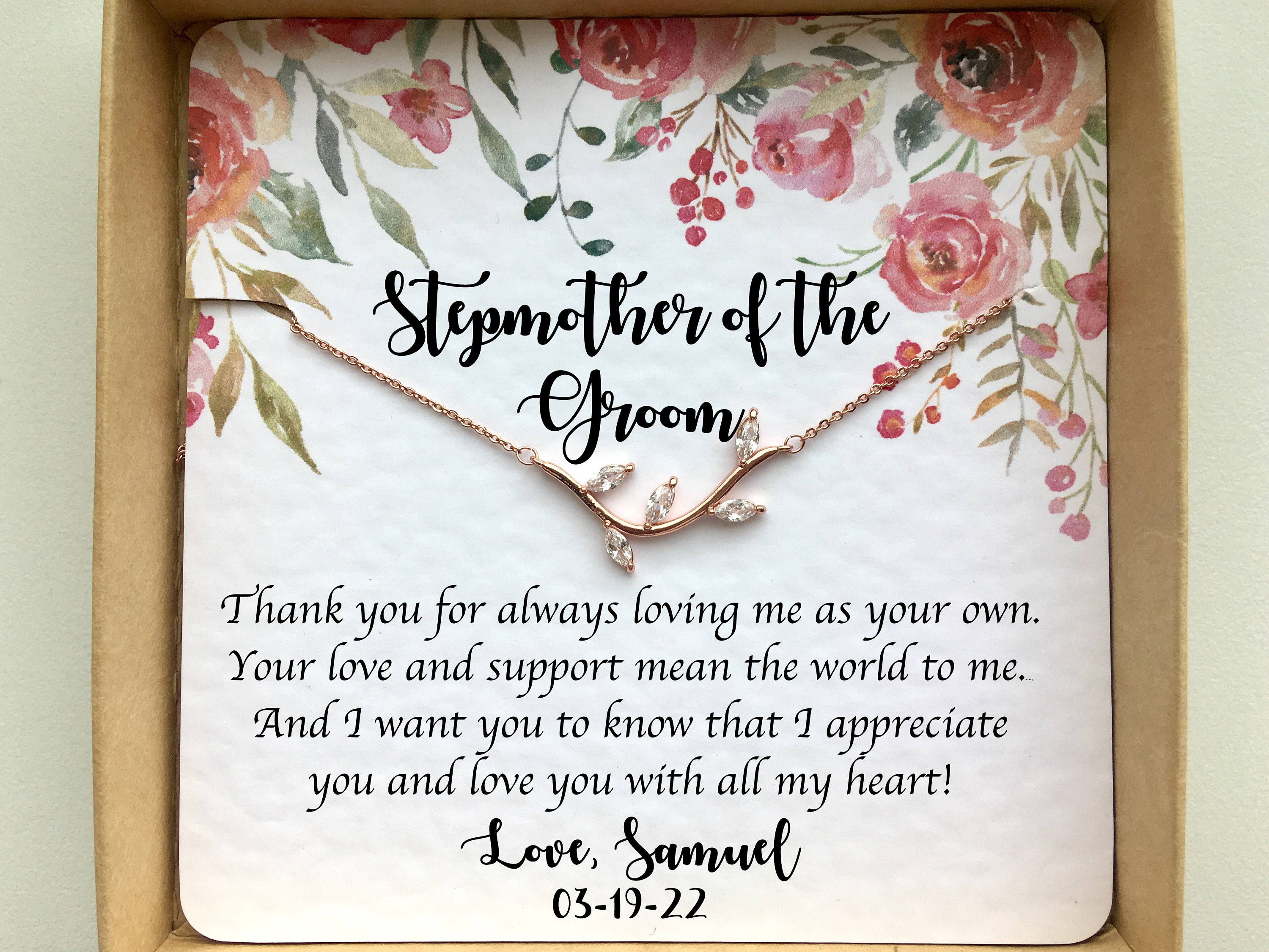 Stepmom Of The Groom Wedding T From Bride Stepmother Etsy 0512